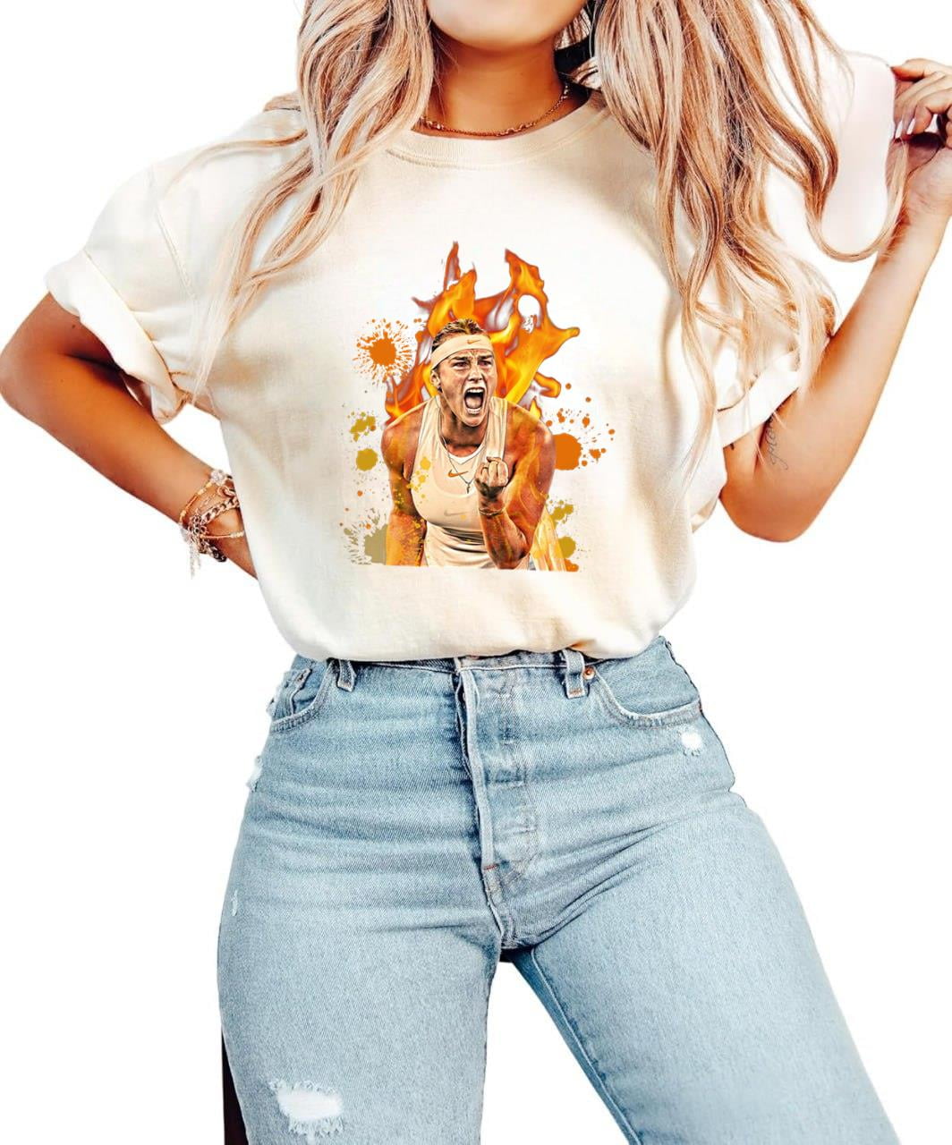 Aryna Sabalenka Tennis Player Pro WTA Sport Comfort Color T-Shirt, for ...