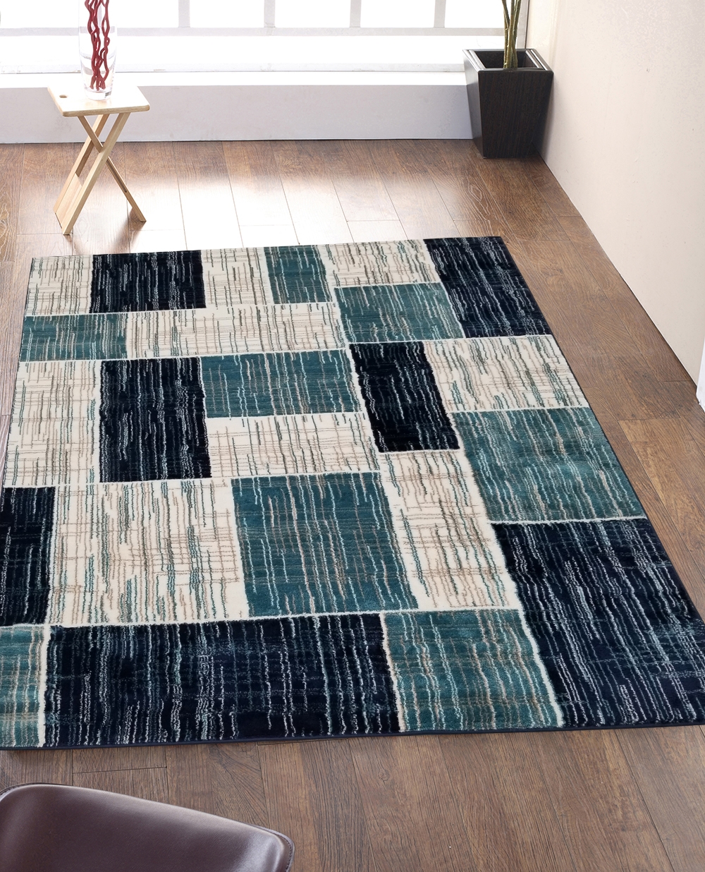 Arzezum Design Contempo Rugs For Living Rooms,3003,Navy Polypropylene ...