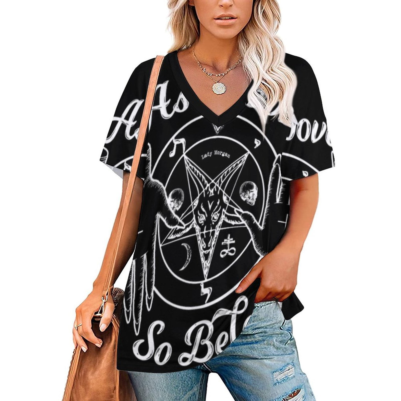 As Above So Below New Fashion Zip Off Shoulder Top Short-Sleeve Women ...