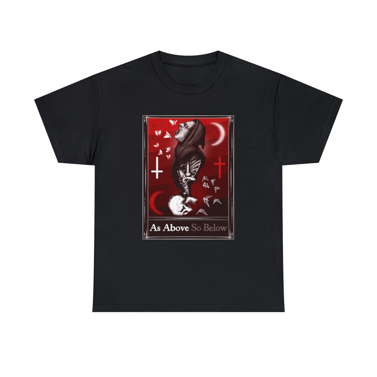 As Above So Below Tarot (Front & Back Print) Unisex Heavy Cotton Tee ...