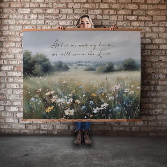 As For Me And My House Wall Art, Christian Scripture Print, Unframed ...