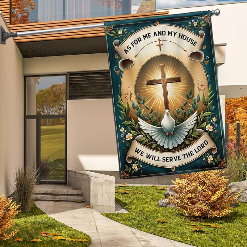 As For Me And My House We Will Serve The Lord Christian Garden Flag ...