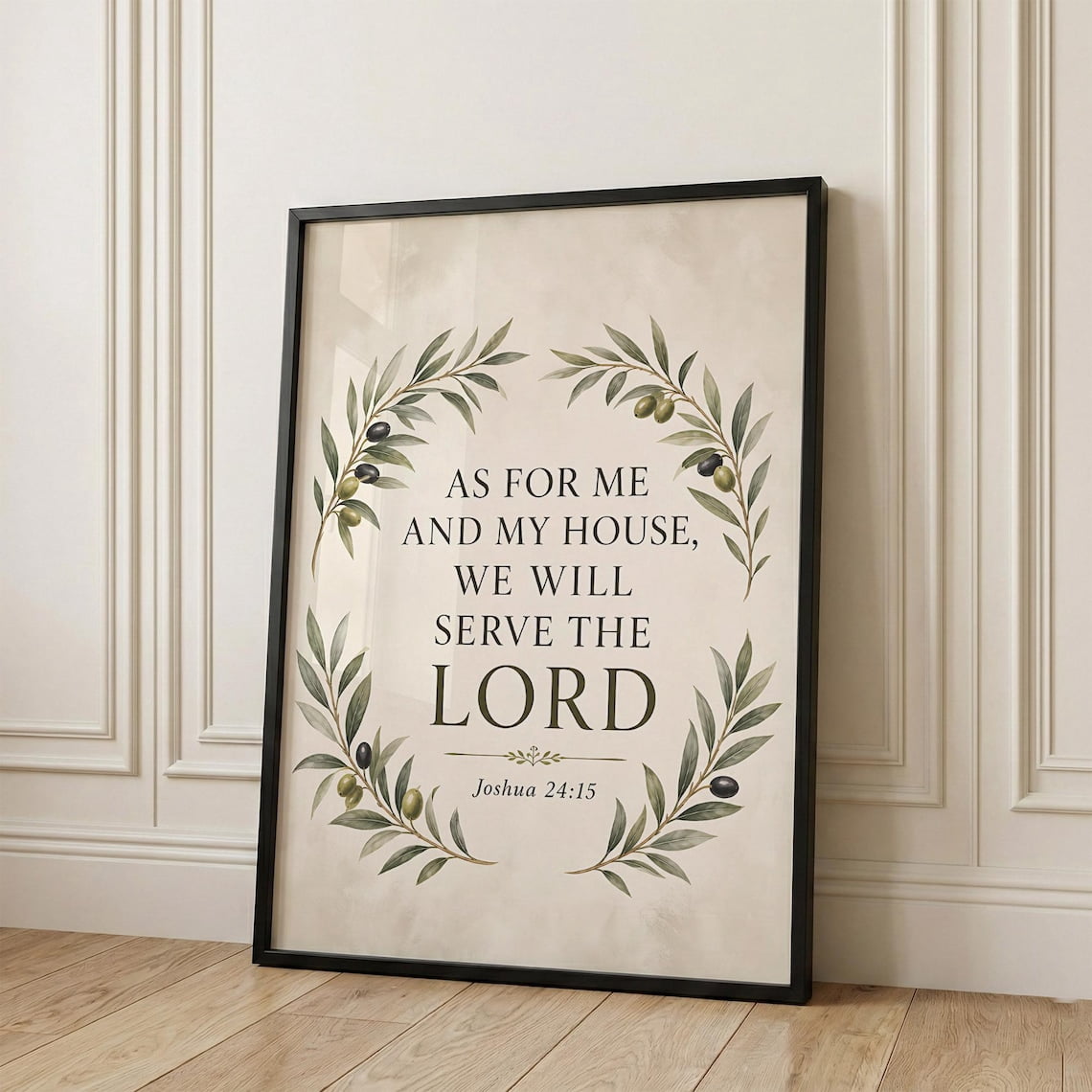As For Me My House Scripture Poster Unframed Paper Print - Walmart.com