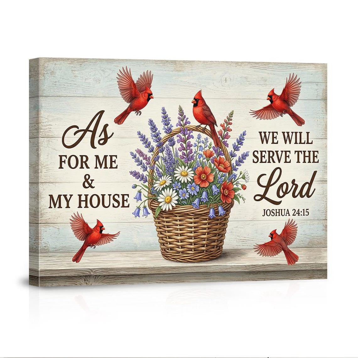 As For Me My House Serve The Lord Joshua 24 15 Bible Verse Cardinal ...