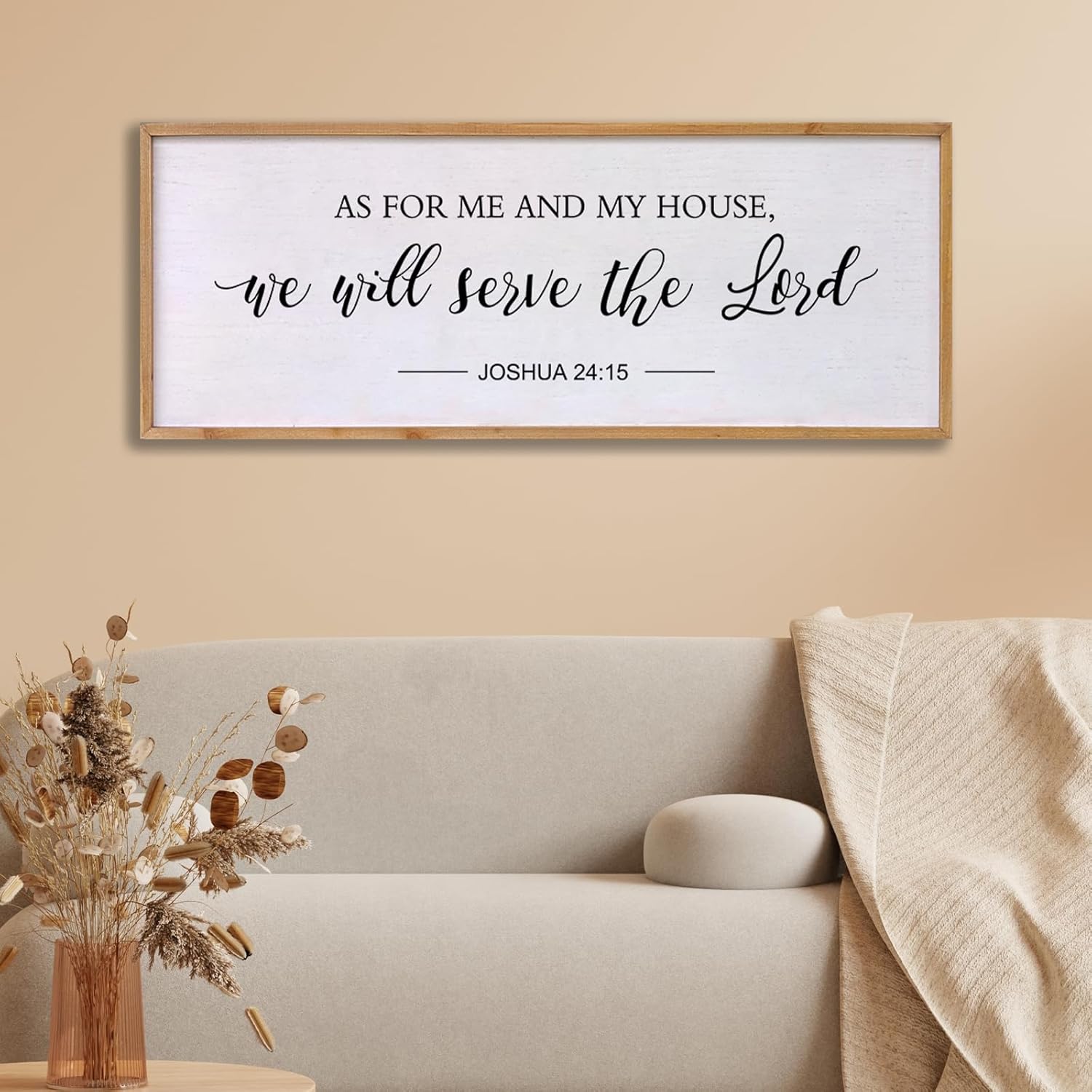 As for Me and My House We Will Serve the Lord Wall Decor - 40" x 15 ...