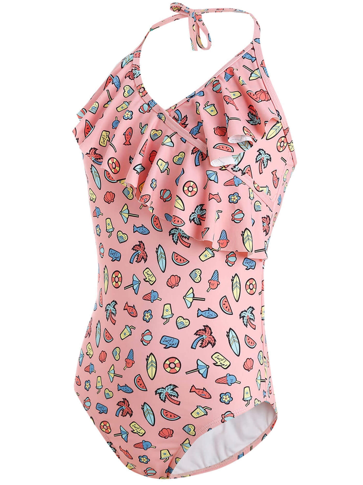 As Rose Rich Girls Swimsuit Ruffle One Piece Bathing Suits UPF50+, 16 ...