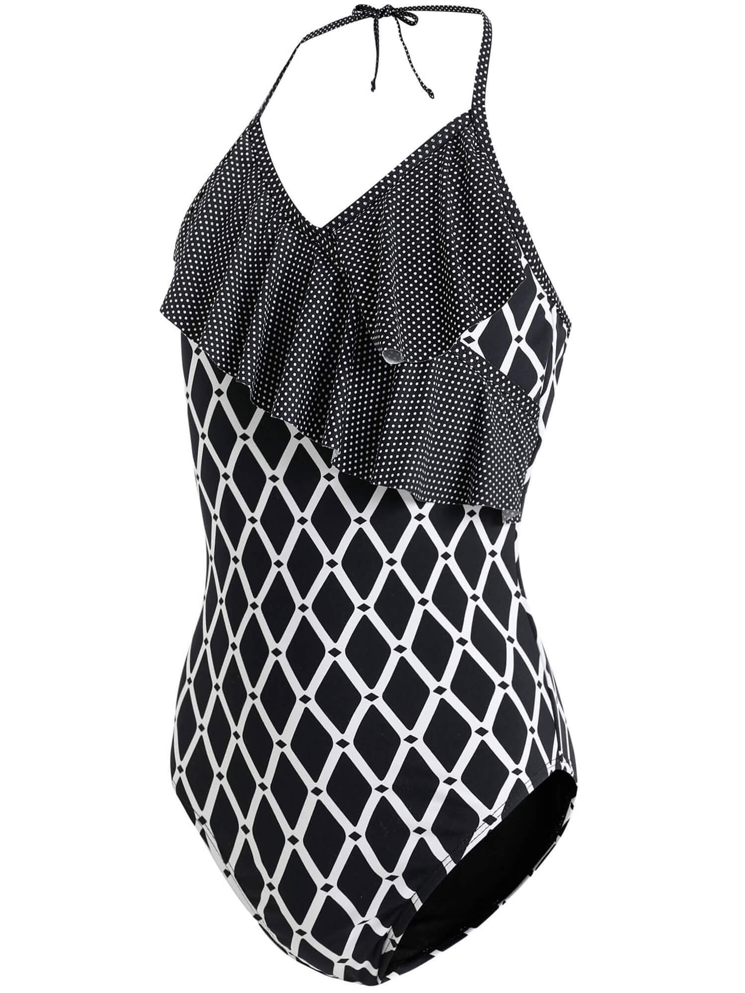 As Rose Rich Girls Swimsuit Ruffle One Piece Bathing Suits UPF50+, 7-8 ...