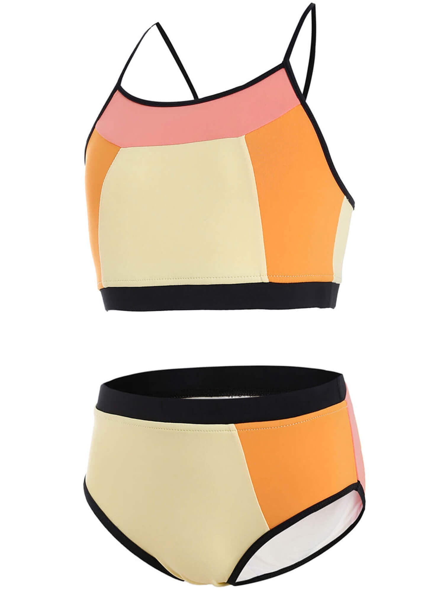 As Rose Rich Girls Swimsuits Beach Bathing Suits 2 Piece Bikini ...