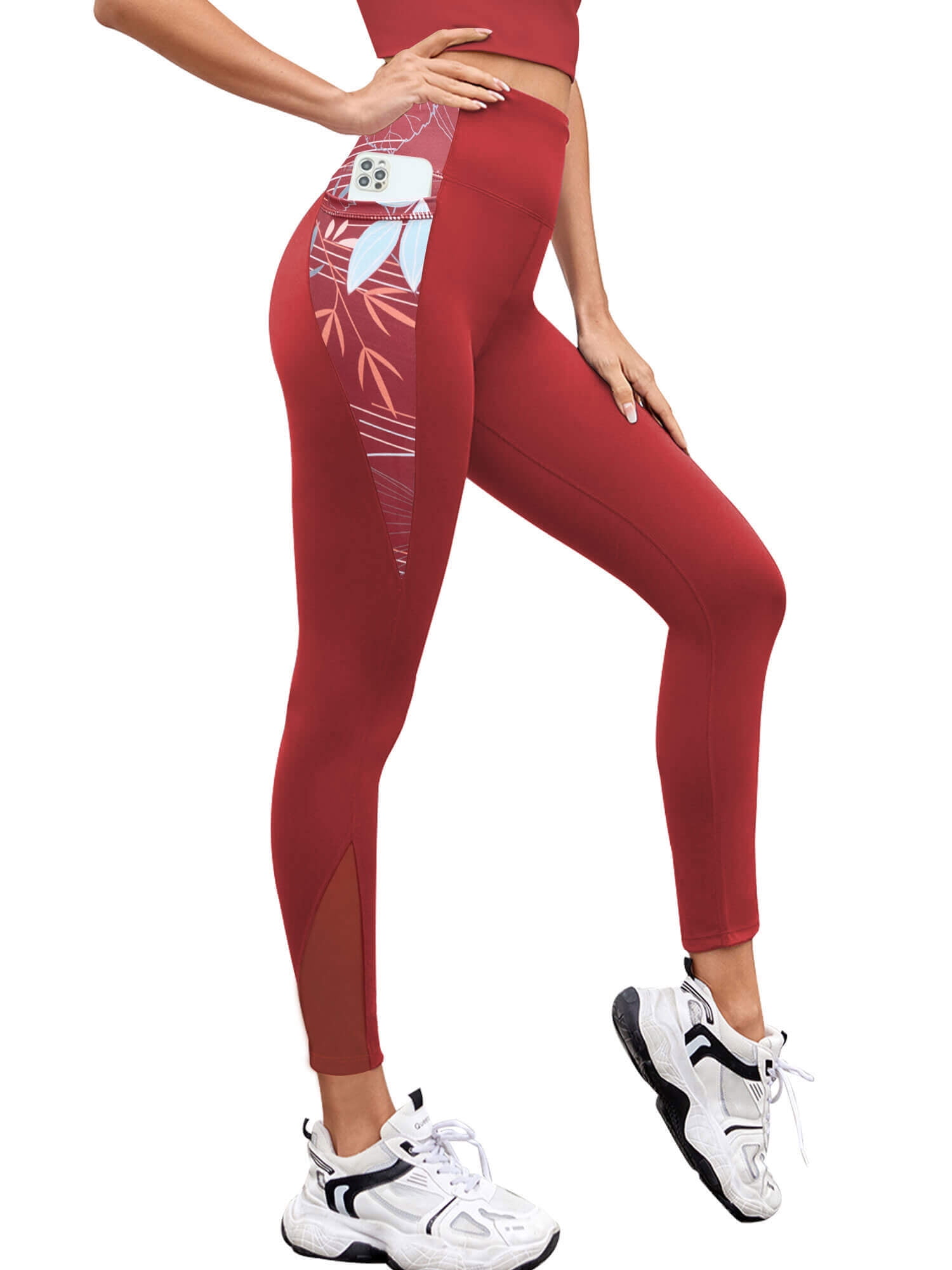 As Rose Rich Women Workout Leggings, 7/8 Length Yoga Pants, High Waist ...