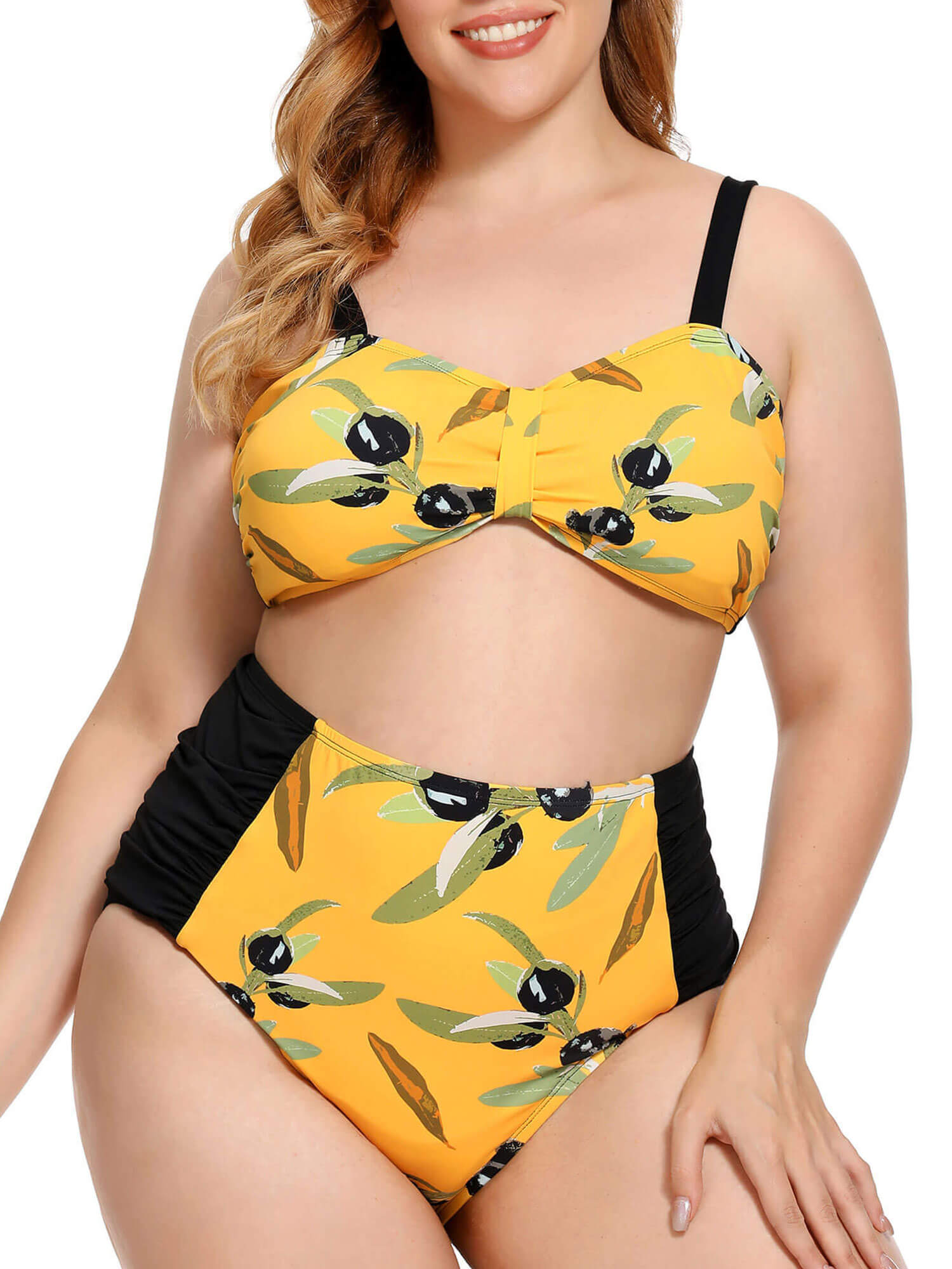 Plus Size Swimsuit For Women Tummy Control Swimdress Two Piece