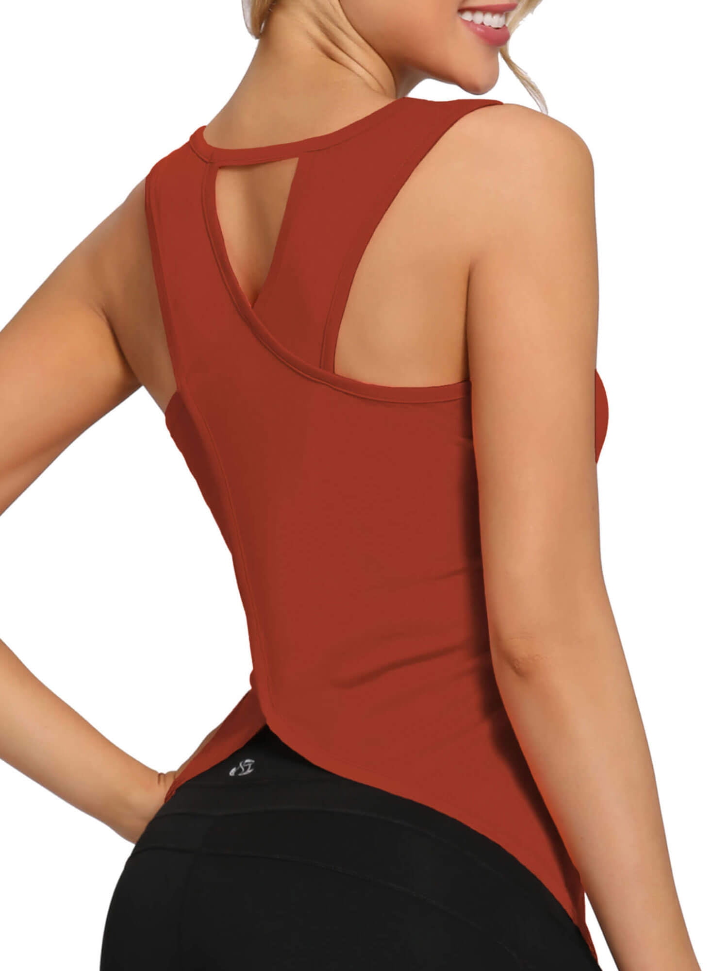As Rose Rich Spandex Loose Fitting Sleeveless Sports Gym Backless ...