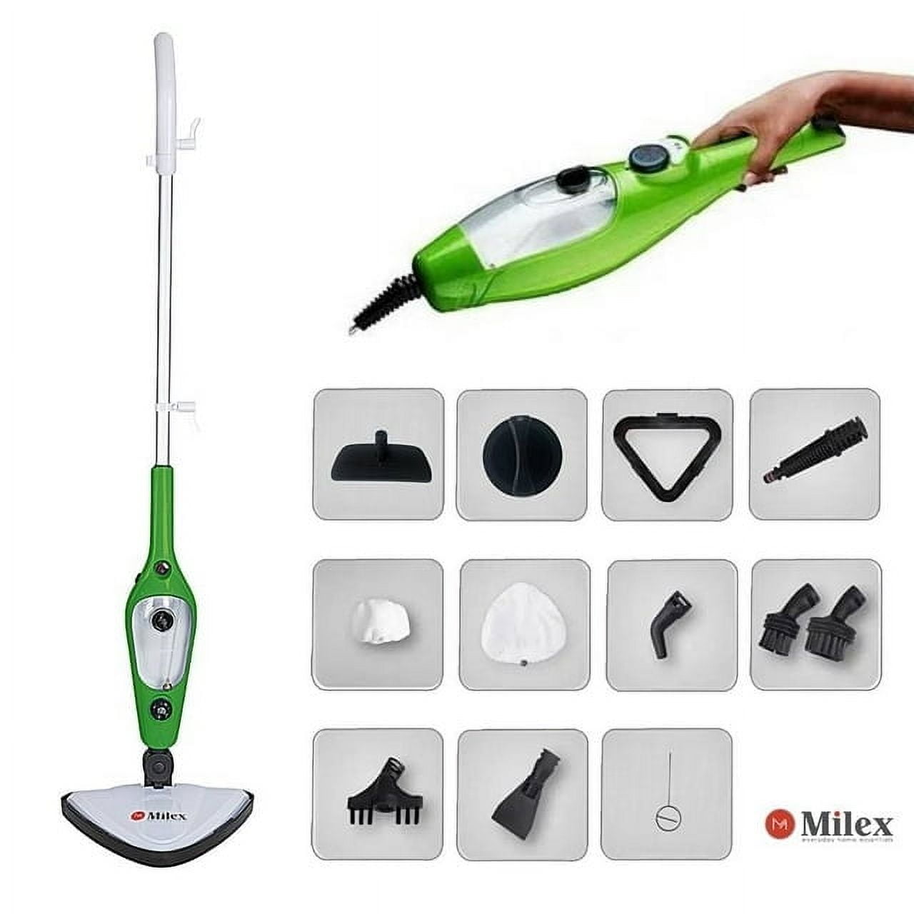 Milex x Steam Mop, 6-in-1 Multi-Surface Cleaner, Handheld Steamer for ...