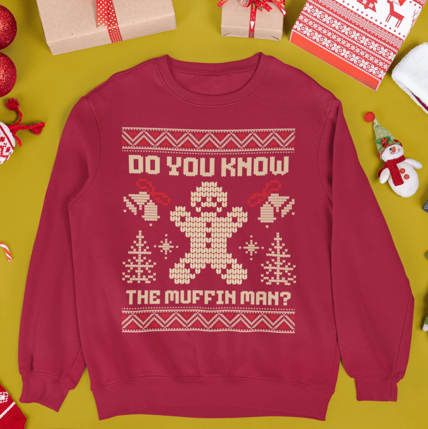 As Seen in Shrek Do You Know The Muffin Man Ugly Christmas Sweatshirt ...