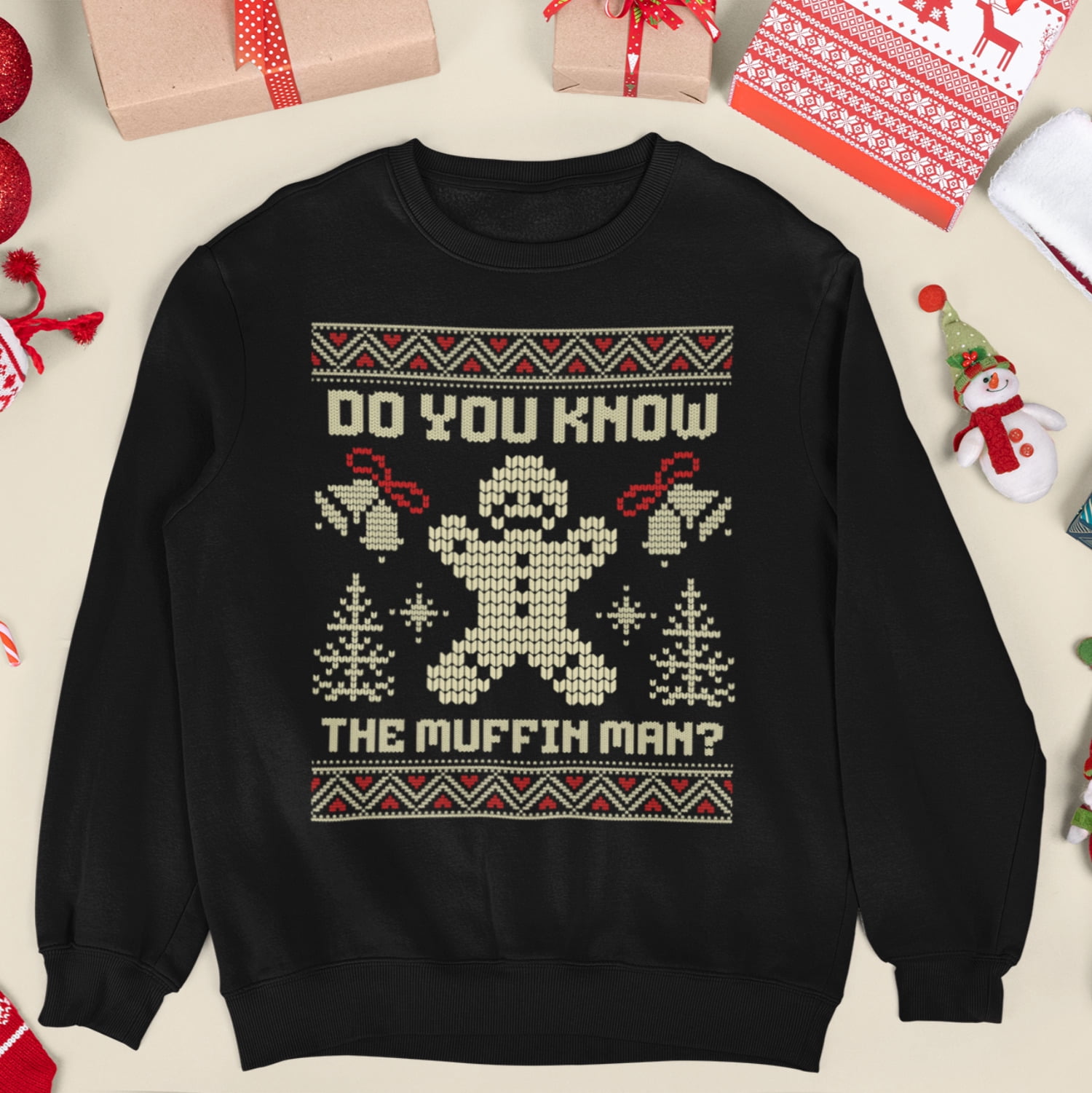 As Seen in Shrek Do You Know The Muffin Man Ugly Christmas Sweatshirt ...