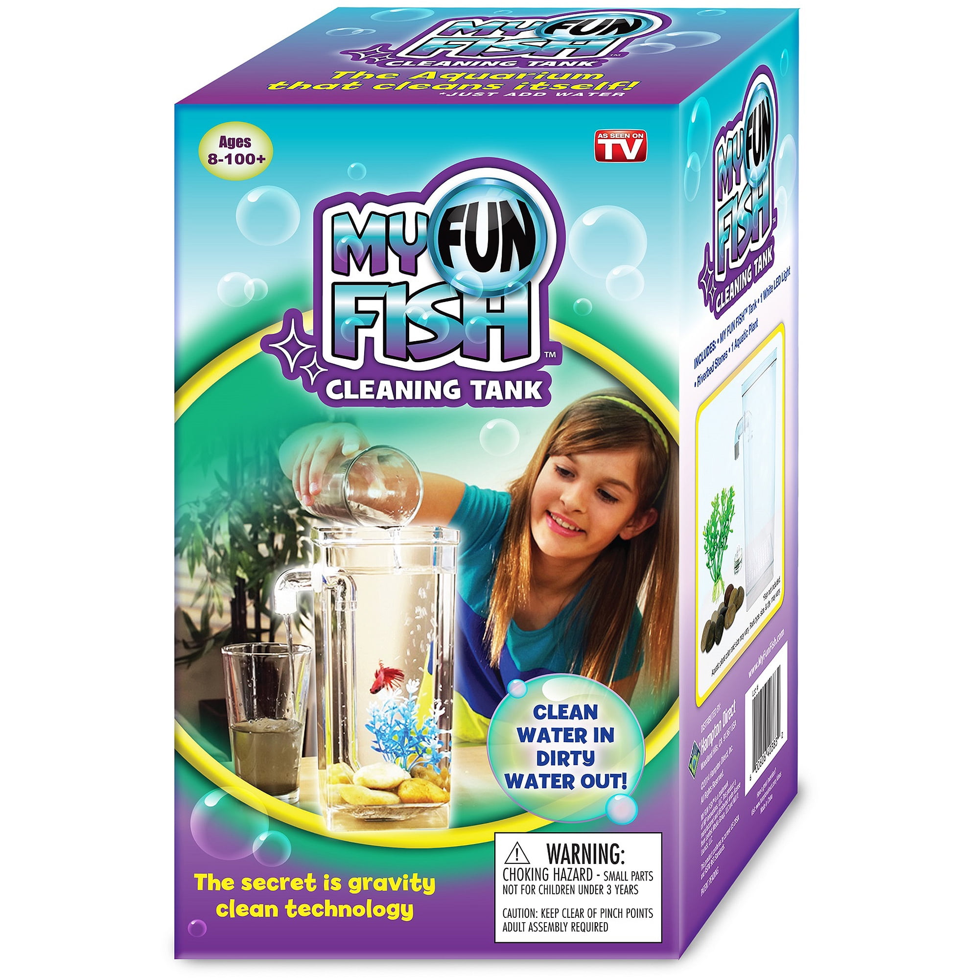 As Seen on TV My Fun Fish Half-Gallon Aquarium - Walmart.com