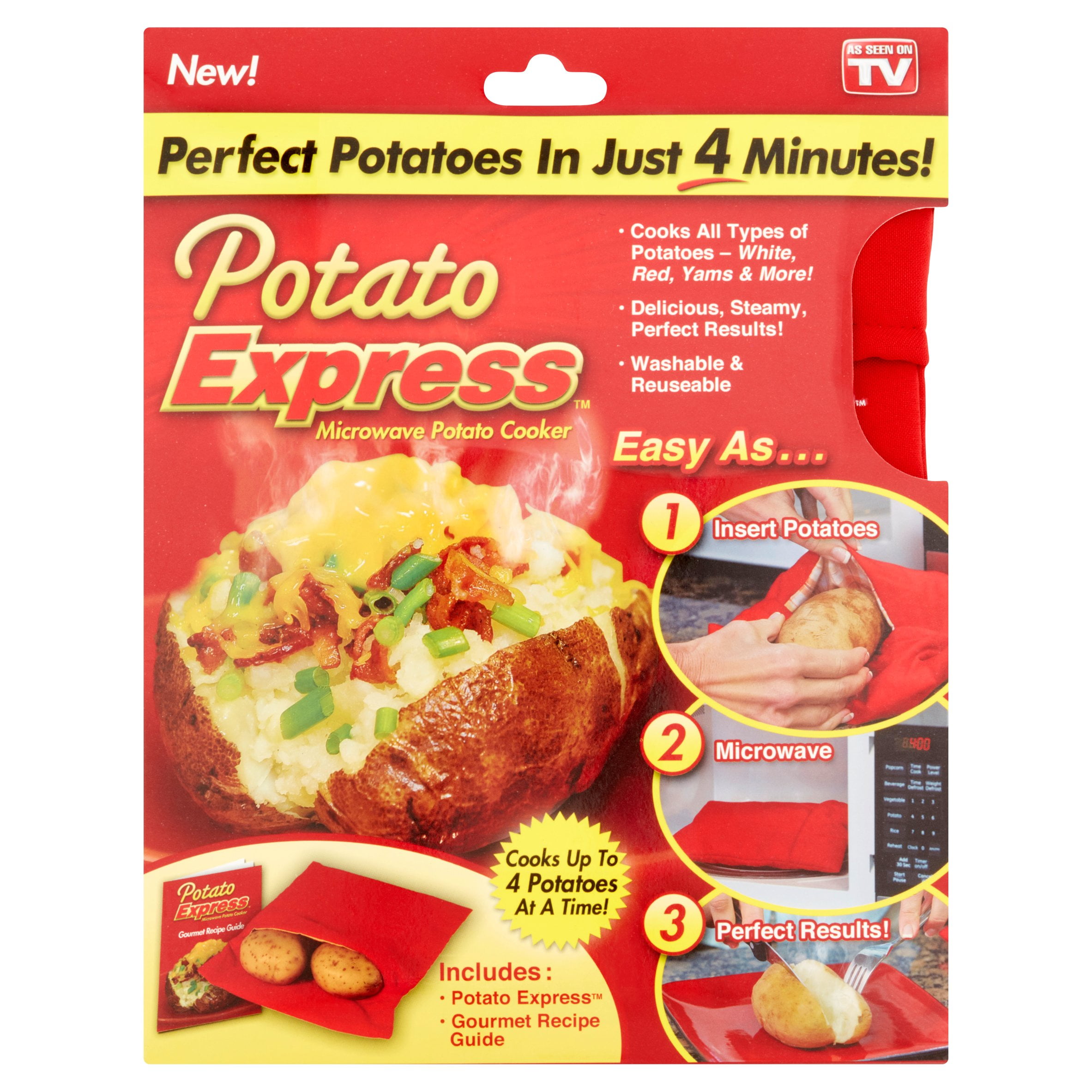 As Seen on TV Potato Express Microwave Potato Cooker, Cooks 4 Potatoes ...