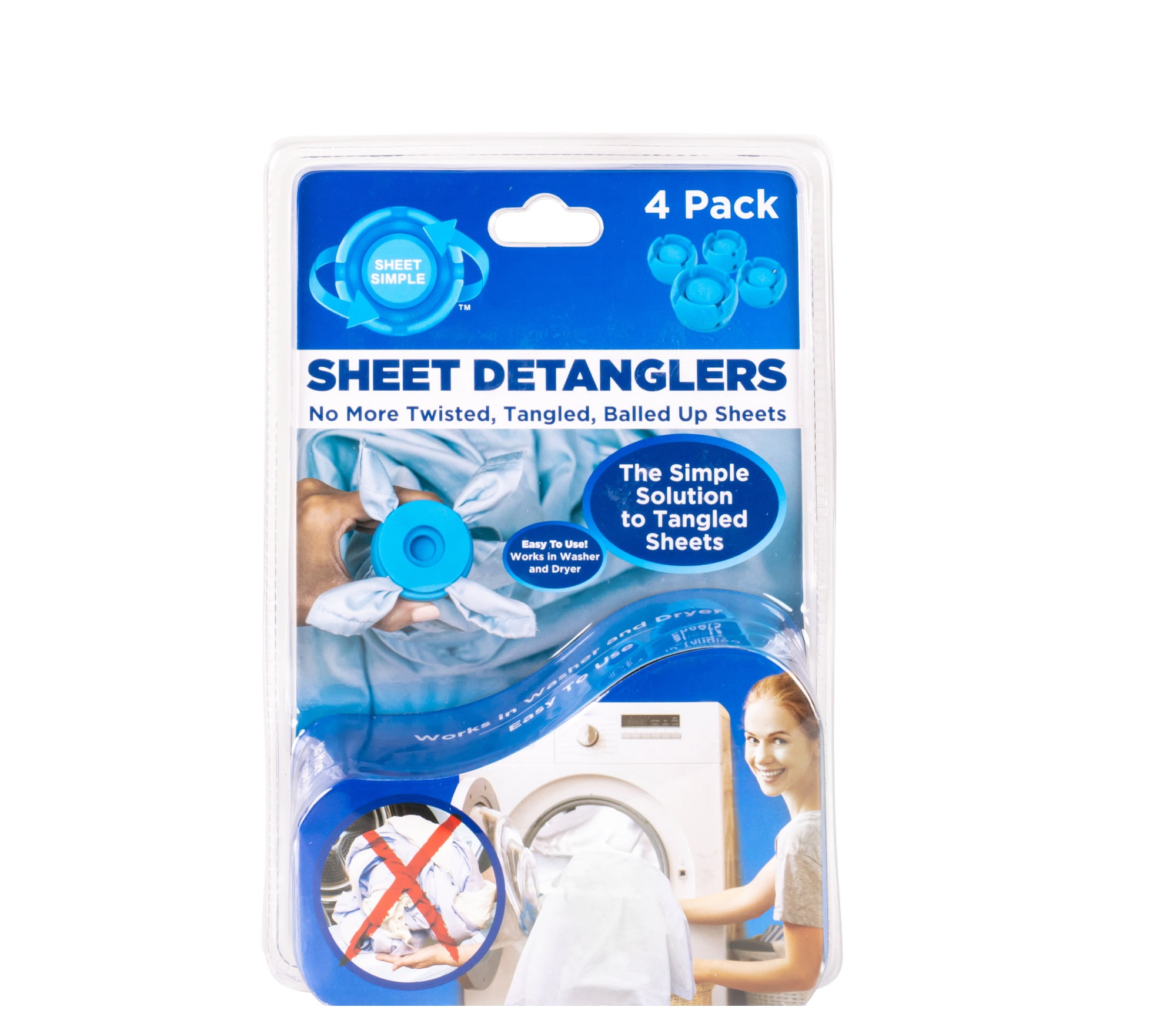 Sheet Simple Detangler, Reusable Blue Silicone Detanglers for Sheets ...