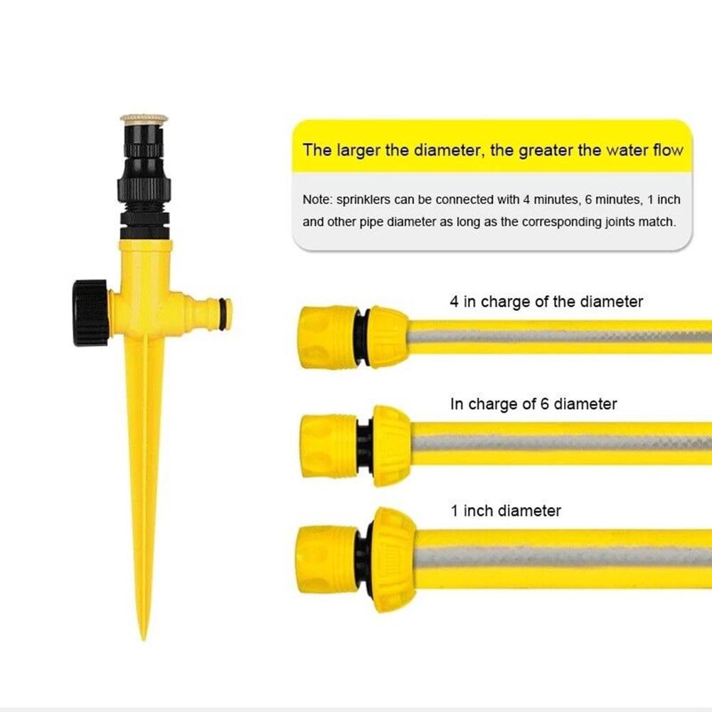 As Shown 360° Rotation Auto Irrigation System Garden Lawn Sprinkler ...