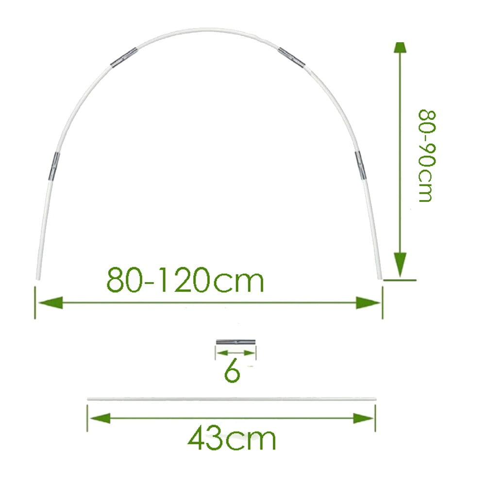 As Shown Fiberglass Raised Bed Greenhouse Grow Tunnel Garden Hoop Kit ...