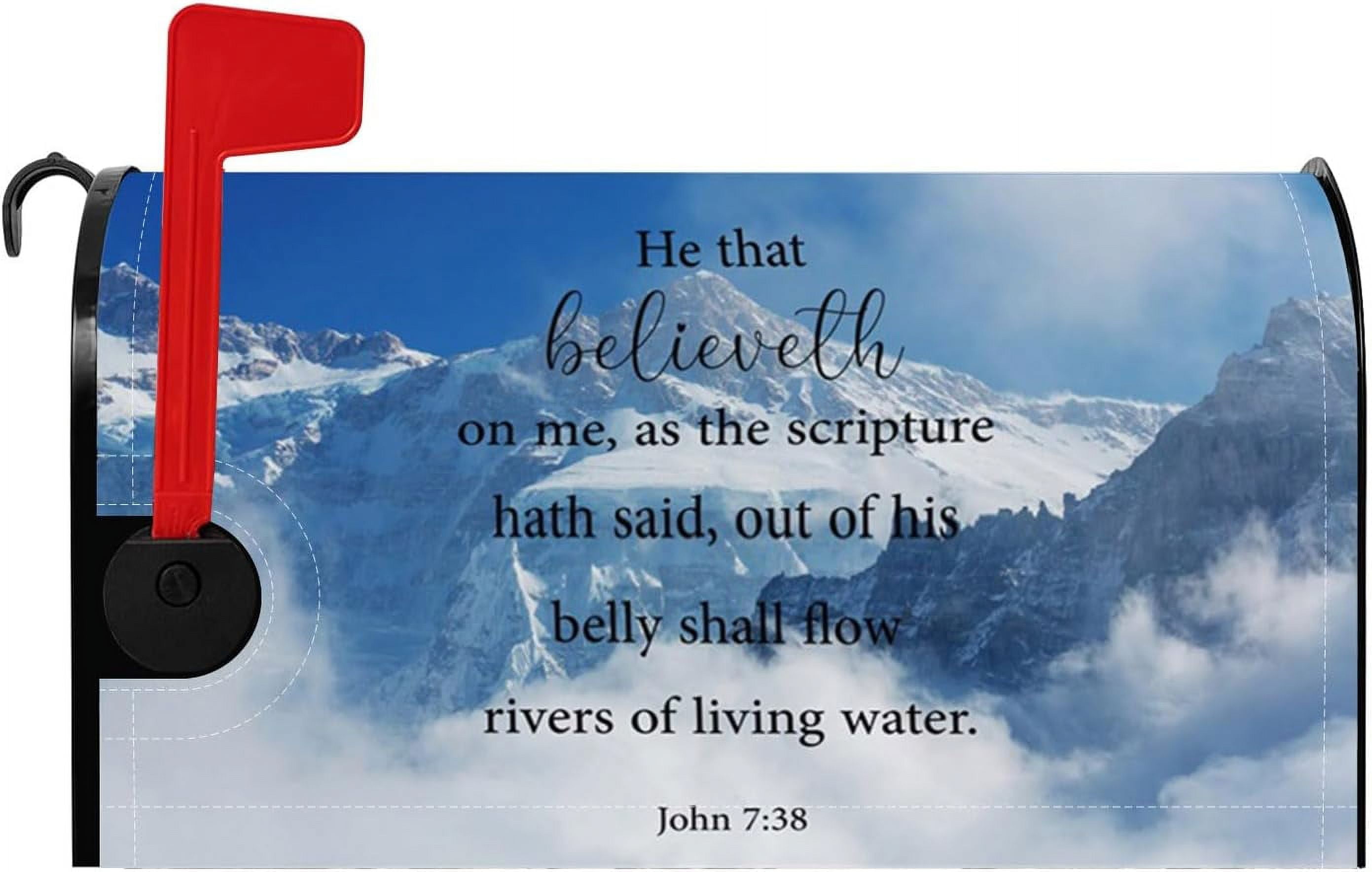As The Scripture Hath Said Mailbox Cover Snow Mountain Psalm Phase ...
