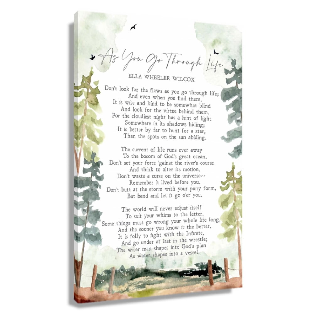 As You Go Through Life Poem Wall Art, Canvas Painting for Living Room ...