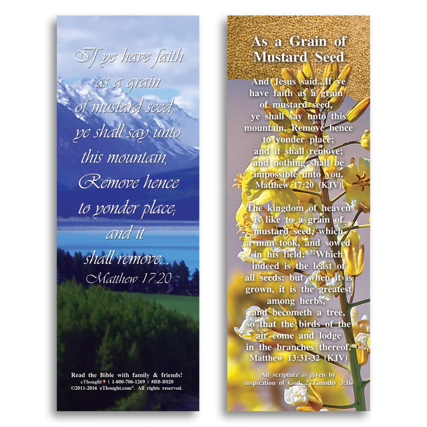 As a Grain of Mustard Seed - Bible Cards - Pack of 25 - Walmart.com