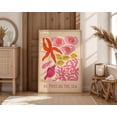 As free as the Sea Whimsical Ocean Pink Orange Coral Nursery Coastal ...