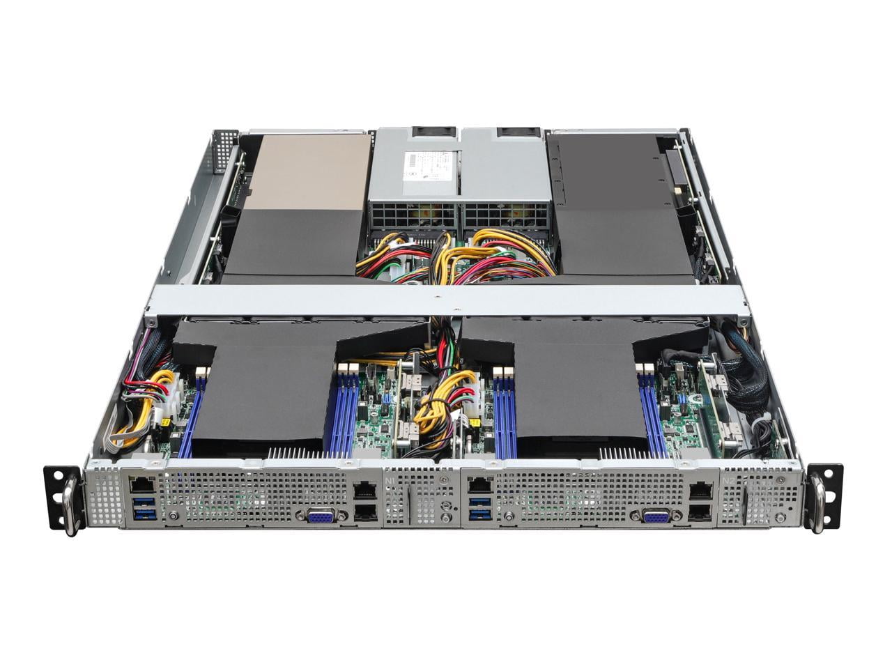 AsRock Rack 1U2N2G-ROME/2T 1U Rackmount Multi-node GPU Server Barebone ...