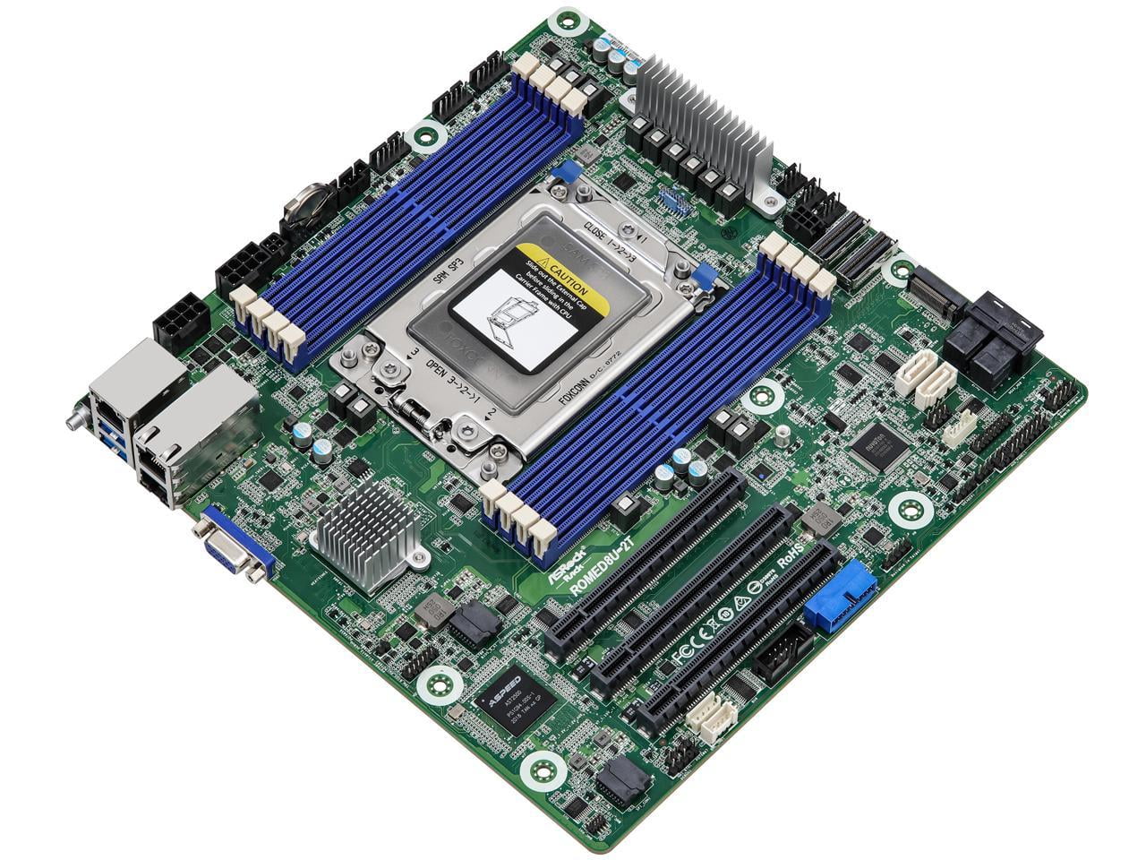 AsRock Rack ROMED8U-2T Micro-ATX Server Motherboard AMD SP3 (LGA4094 ...