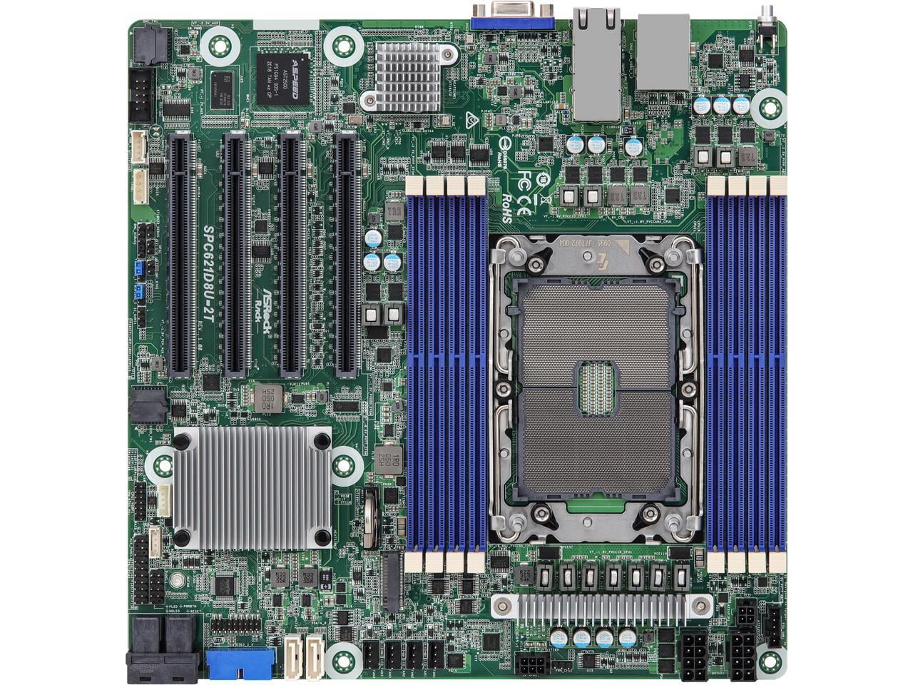 AsRock Rack SPC621D8U-2T Micro ATX Server Motherboard LGA 4189 Intel ...