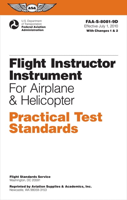 Asa Practical Test Standards: Flight Instructor Instrument Practical ...