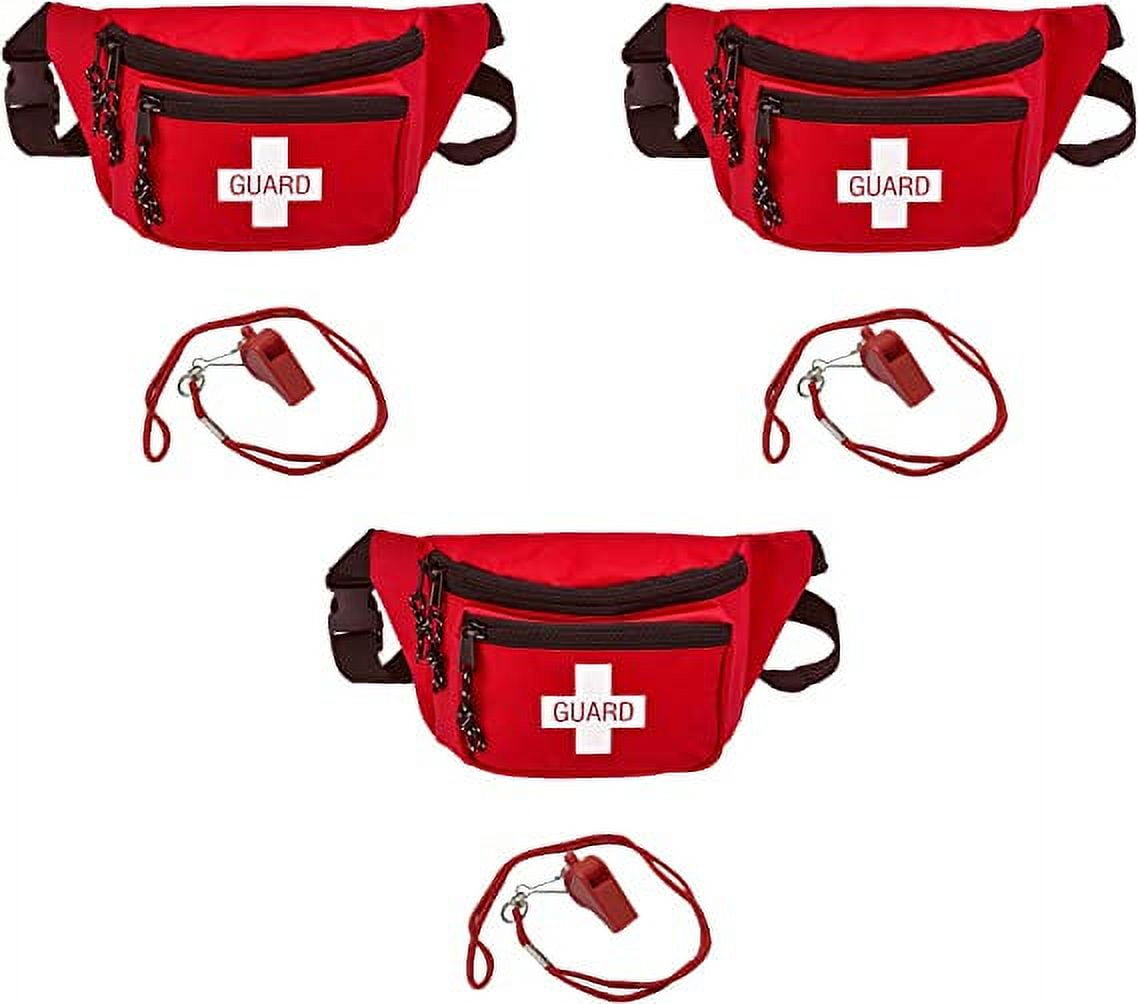 AsaTechmed 3 Pack - Lifeguard Fanny Pack with Whistle Lanyard ...