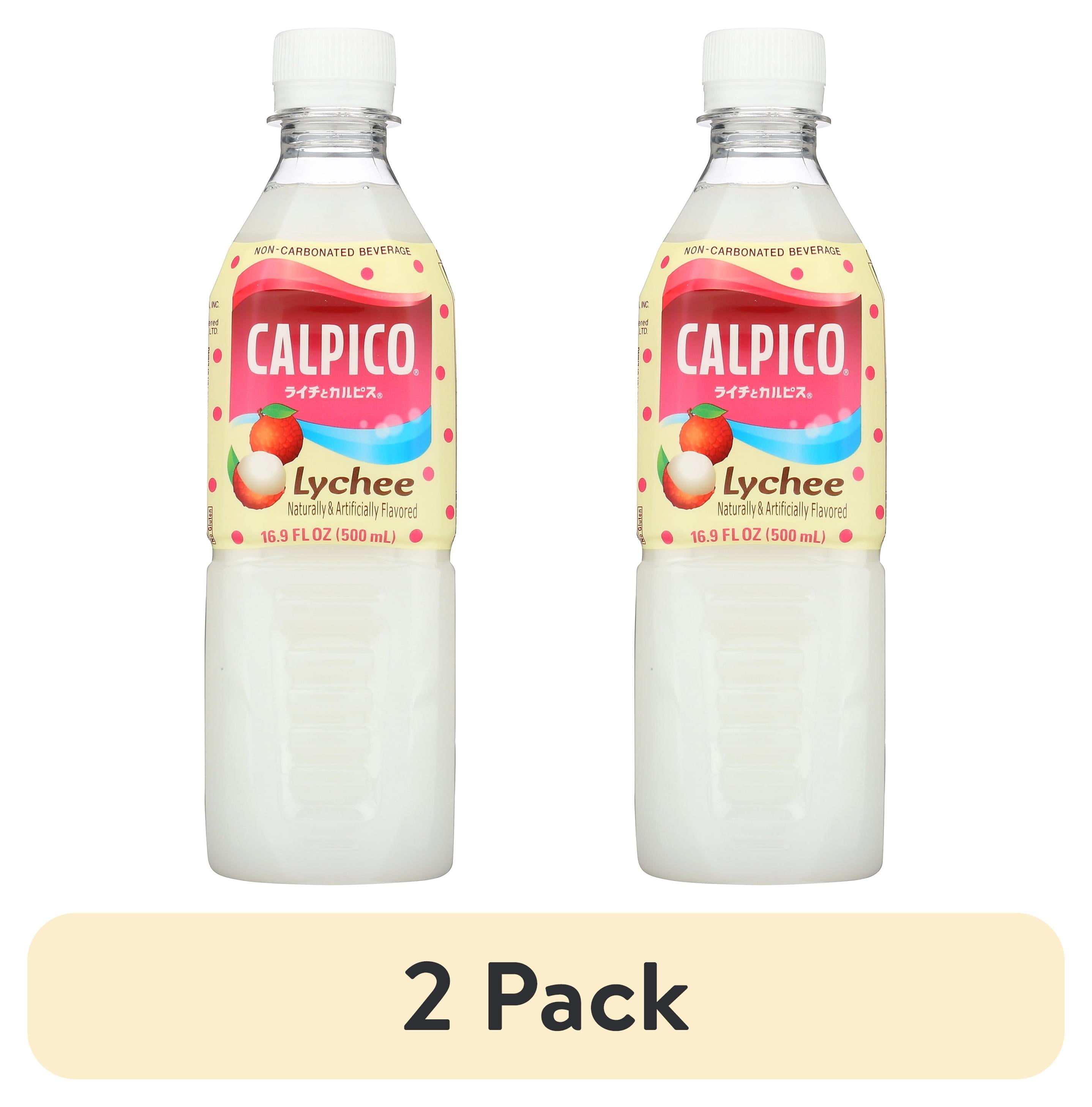 (2 pack) Asahi Beverage Company Calpico Lychee Flavored Non-Carbonated Soft Drink, 16.9 Fl oz, 1 ...