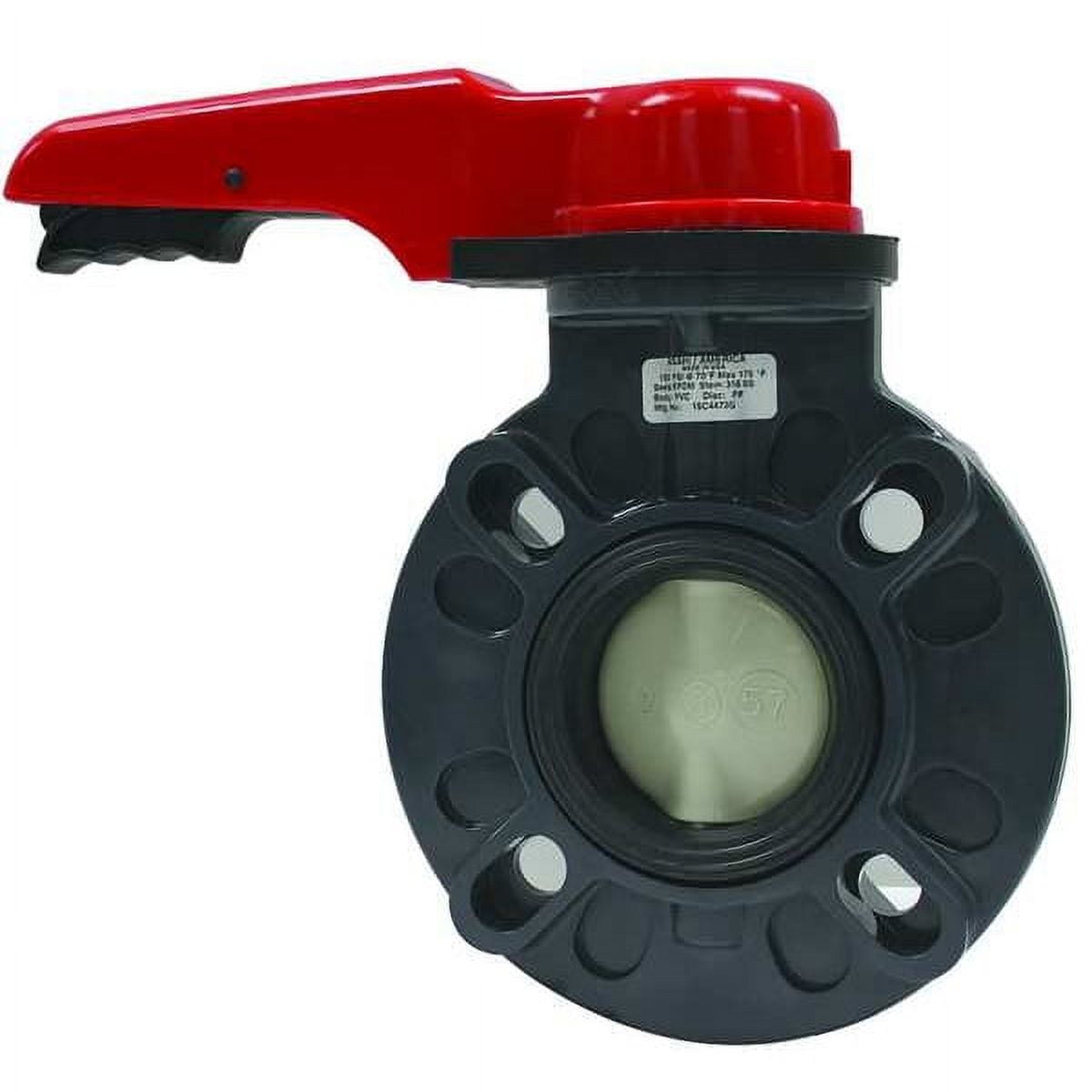Asahi Butterfly Valve,6" Pipe Size,PVC 173730060 - Walmart.com