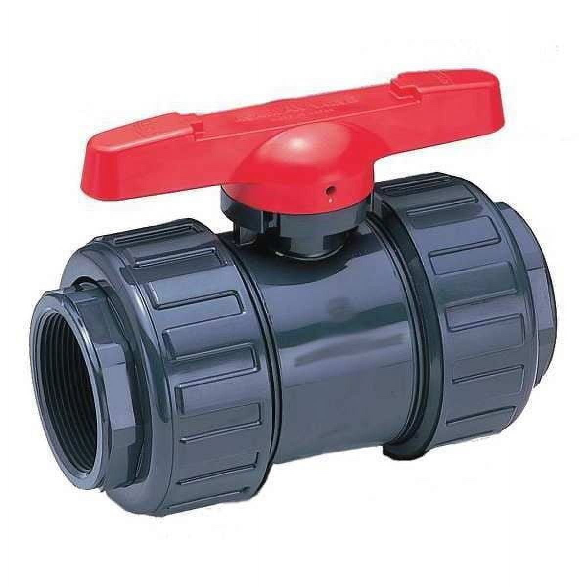 Asahi 1-1/2" Socket x Thread PVC Ball Valve 2-Way 1605015 - Walmart.com