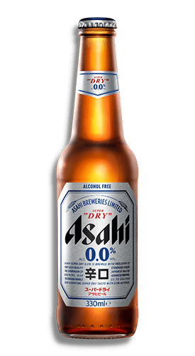 Asahi Super Dry 0.0% (Pack of 24) (1 Case) 11.2oz Bottles Non Alcoholic ...