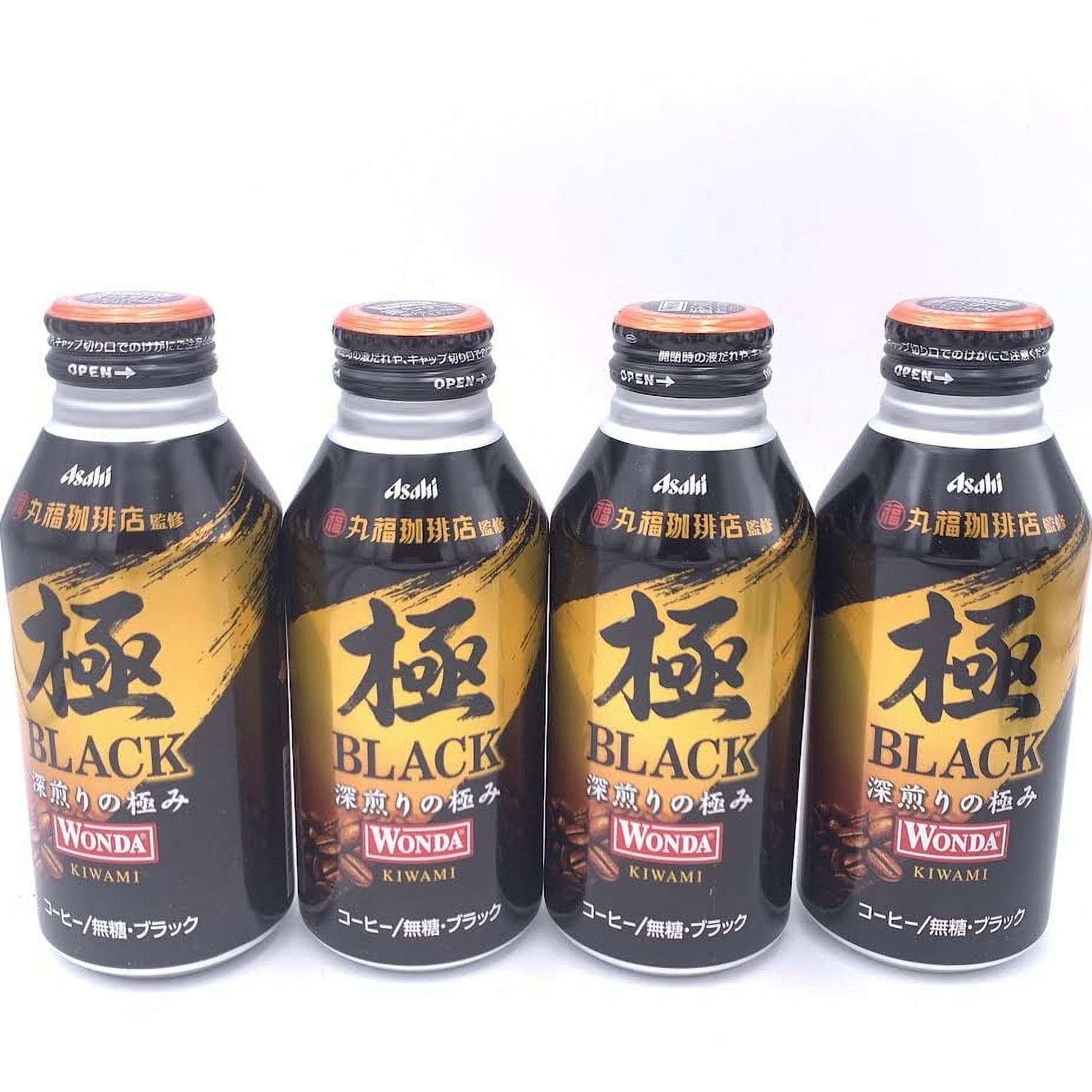 Asahi Wonda Black Kiwami Coffee Drink 400gx4bottle - Walmart.com