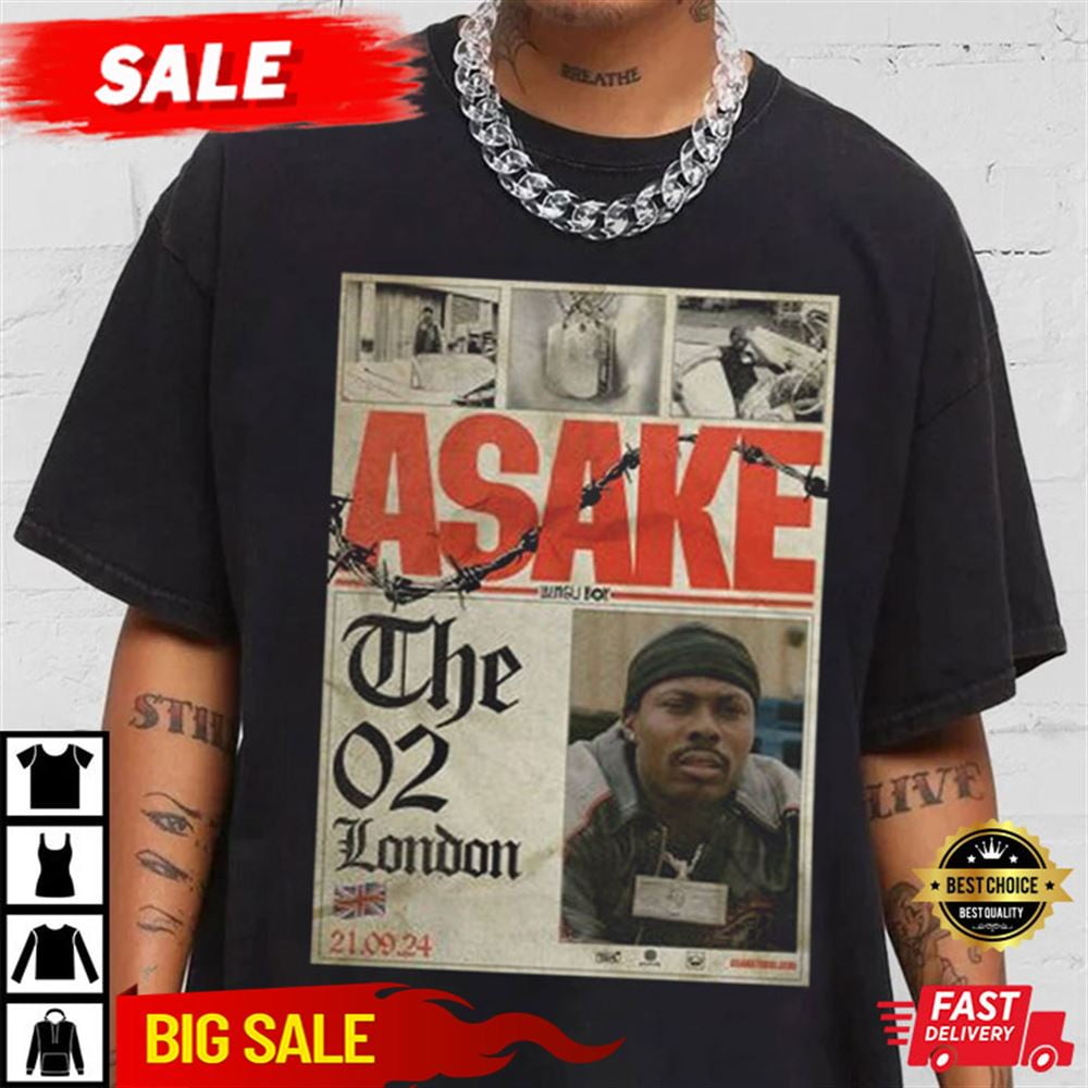 Asake Lungu Boy World Tour At The O2 London T-shirt - Walmart.com