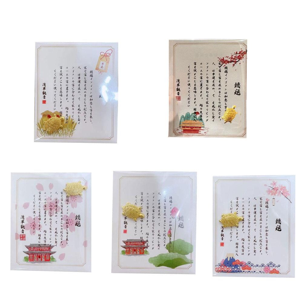 Asakusa Turtle Lucky Charm - Alloy and Paper, 6*8cm - Traditional ...