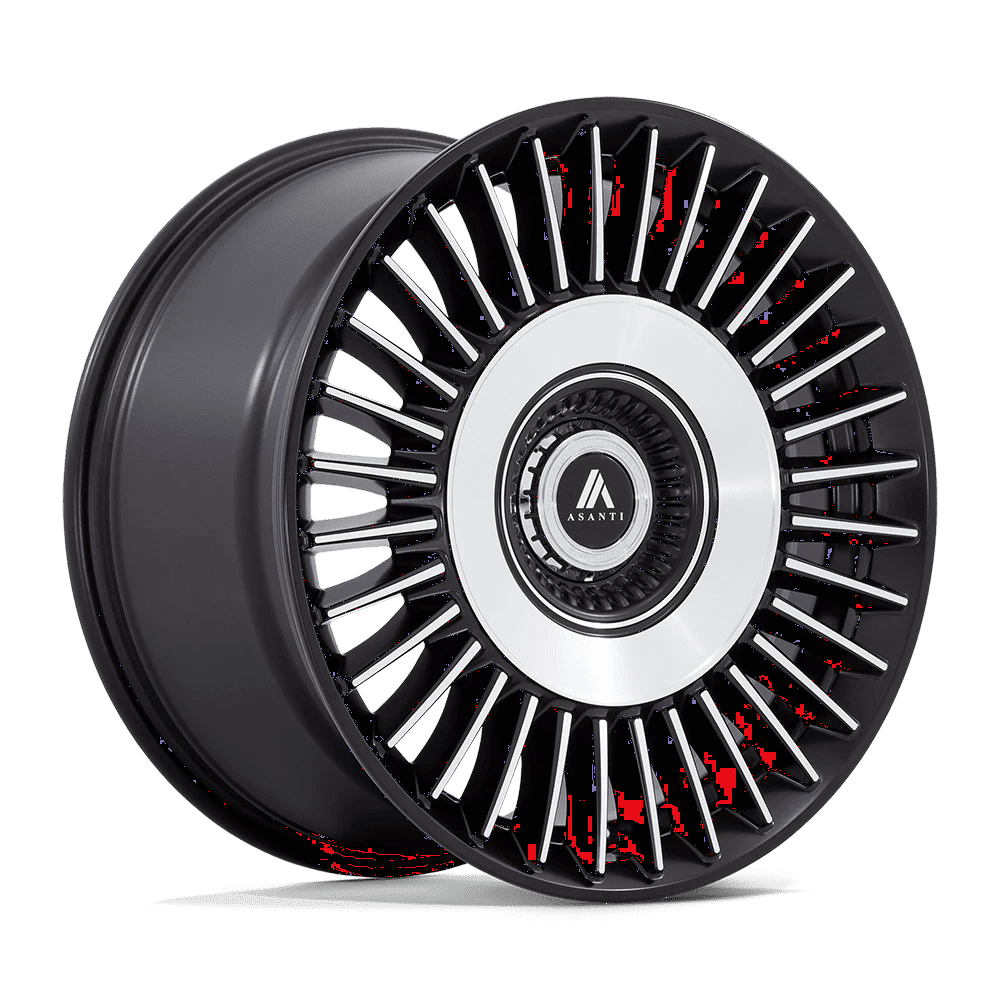 Asanti Black Cast Aluminum Wheel AB40 20x10.5 5x112/120 S-BLK BR-MCH-FC ...
