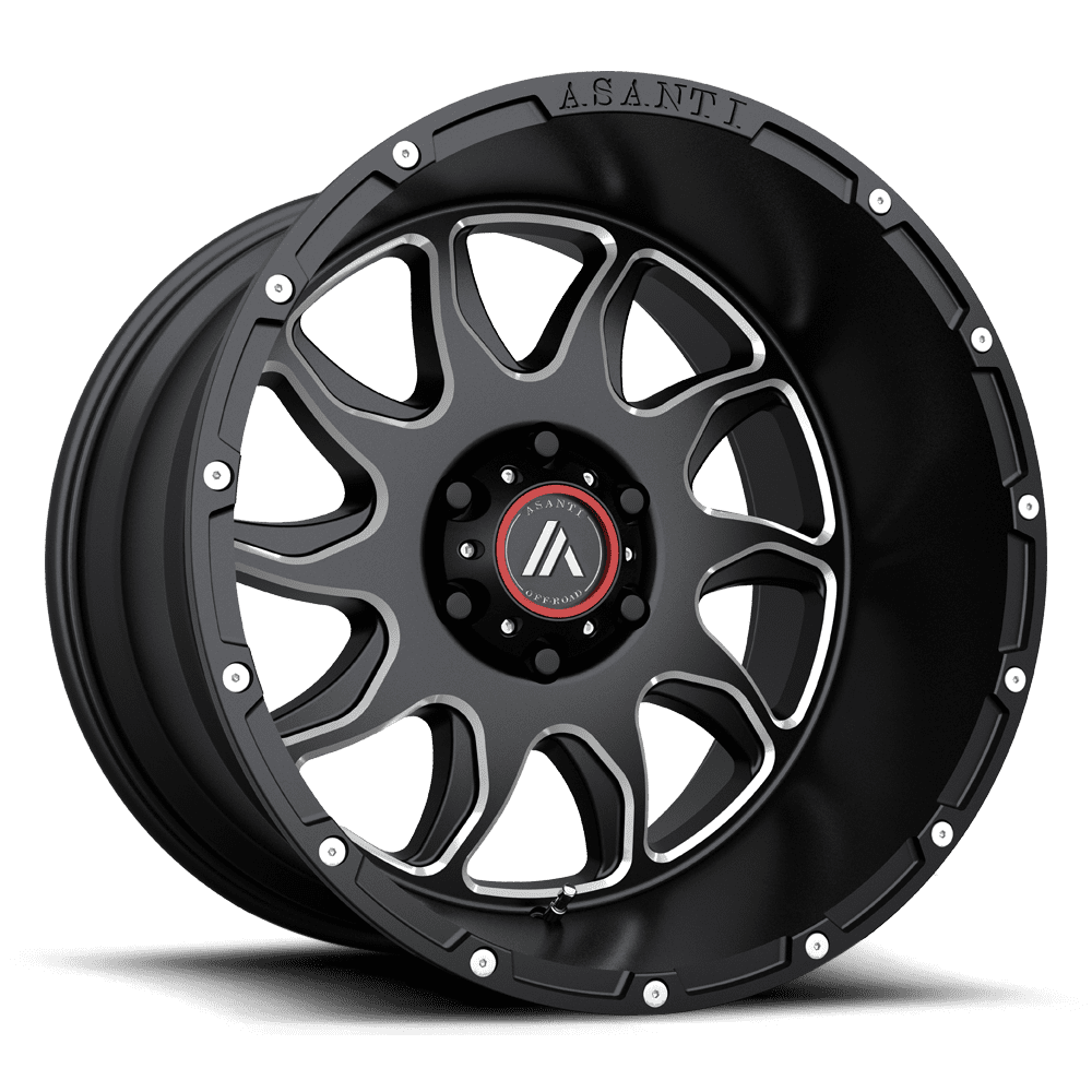 Asanti Off Road Cast Aluminum Rim AB810 20X12 5X5.0 G-BLK MILL -44MM ...