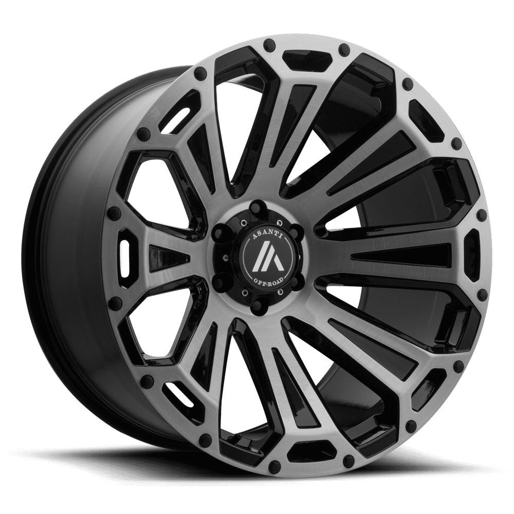 Asanti Off Road Cast Aluminum Rim AB813 20X12 6X5.5 BLK-BRS -40MM ...