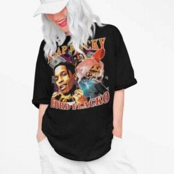 Asap Rocky Rap T-Shirt Merch Music Rapper - Walmart.com