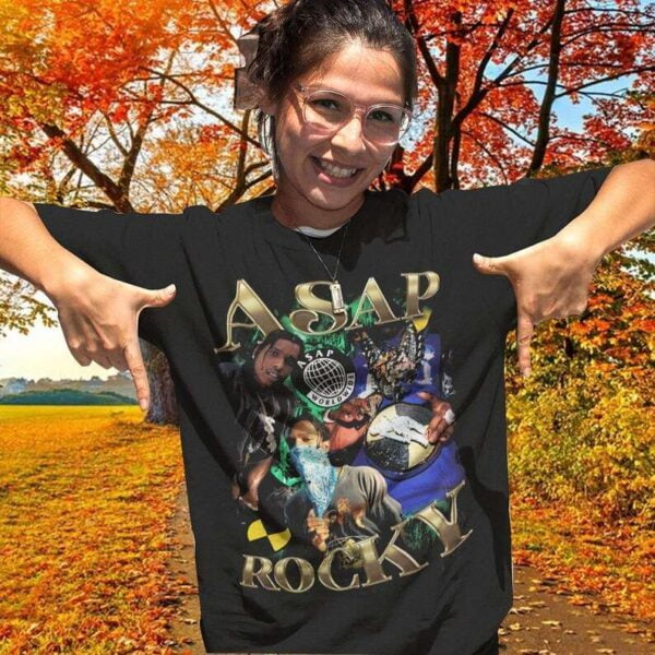 Asap Rocky T-shirt Rap Rapper Hip Hop - Walmart.com