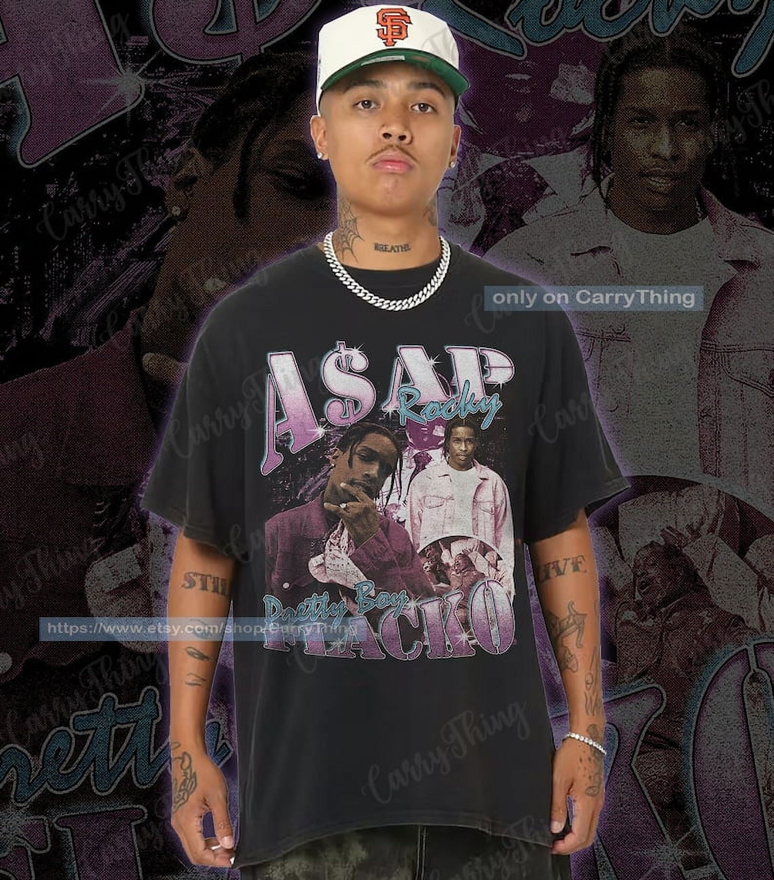 Asap Rocky Vintage 90s Raptees , Hip hop RnB shirt, Graphic tee ...