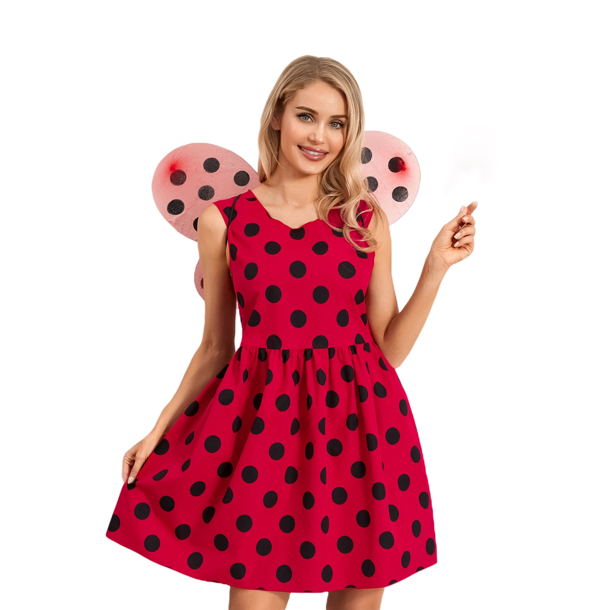 Asashitenel Halloween Bee/Ladybug Costumes Set Women Girls Bee Dress ...