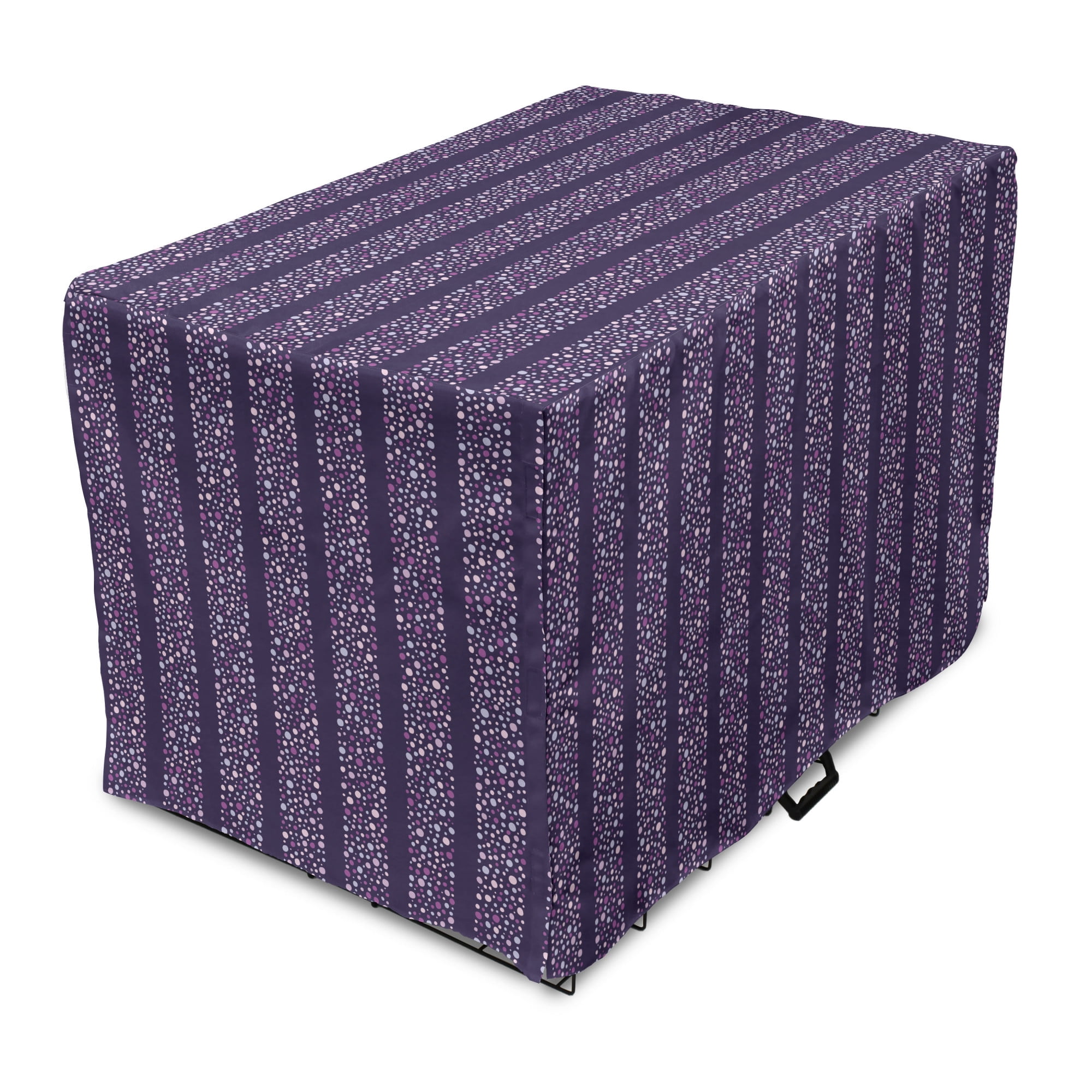 Asbtract Dog Crate Cover, Violet Tone Bubbles Forming Vertical Wide ...