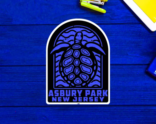 Asbury Park Beach New Jersey Sea Turtle Nj Sticker Phone Decal Water ...