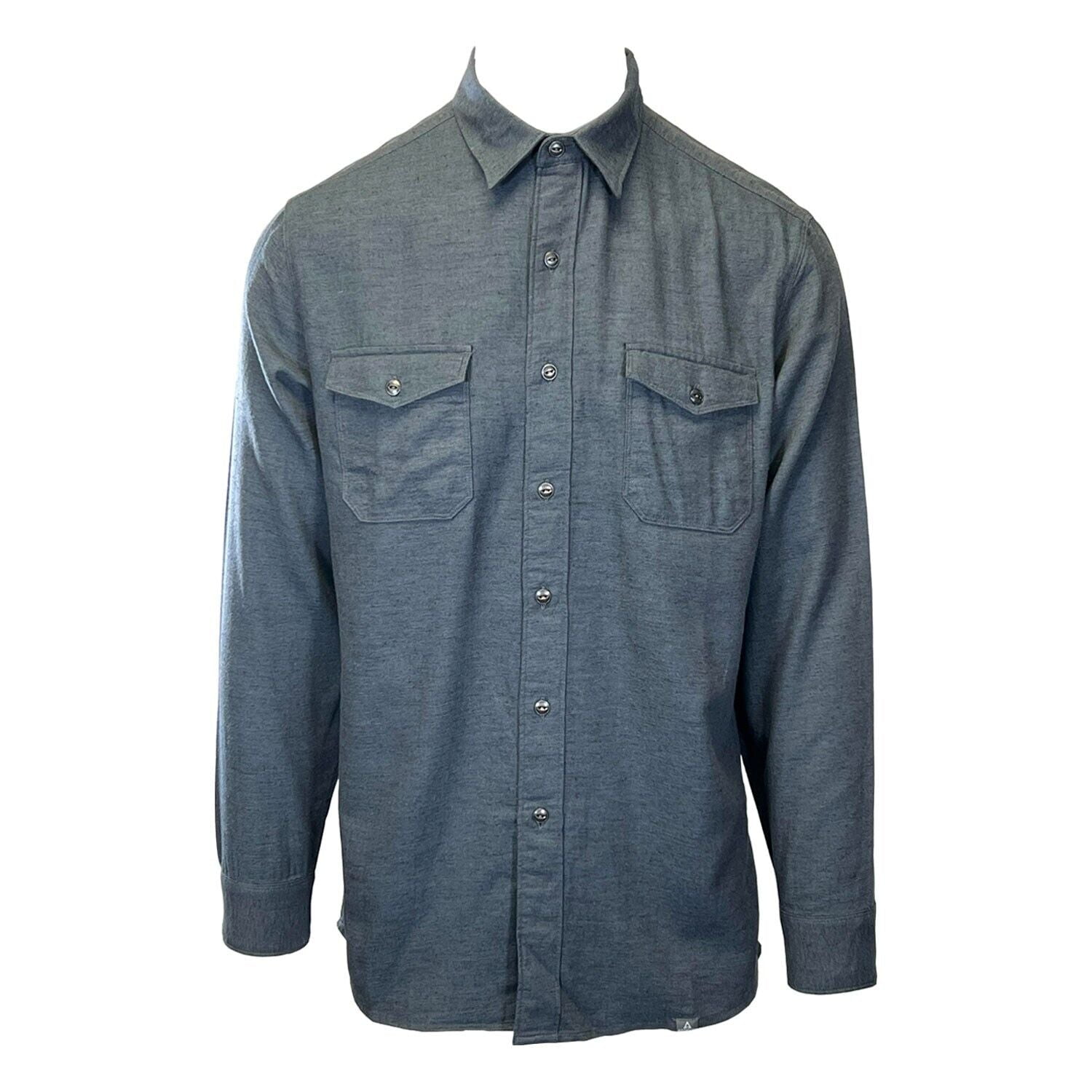 Ascend Men's Turbulence Shirt Herringbone Slub Long Sleeve (S04 ...