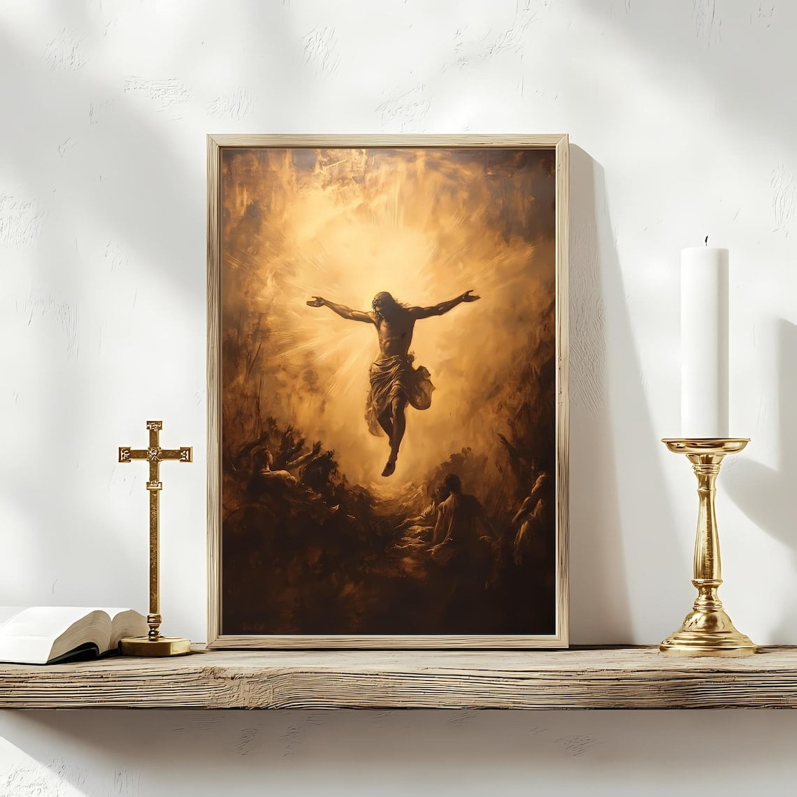 Ascended Jesus Art, Glorious Resurrection Print, Spiritual Christian ...